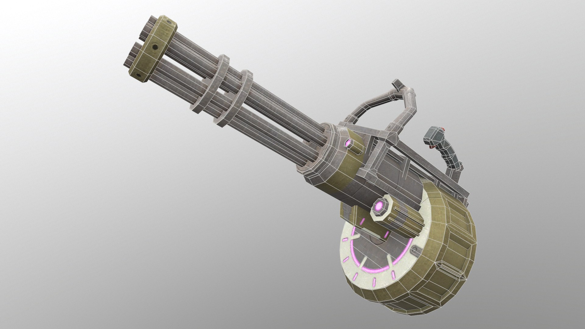 3D Gatling Gun Level 1 - TurboSquid 2185607