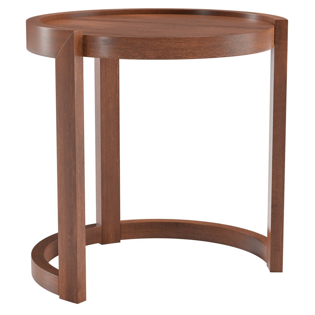 modelo 3d 1950s Round Mahogany Side Table by Paul Laszlo - TurboSquid ...