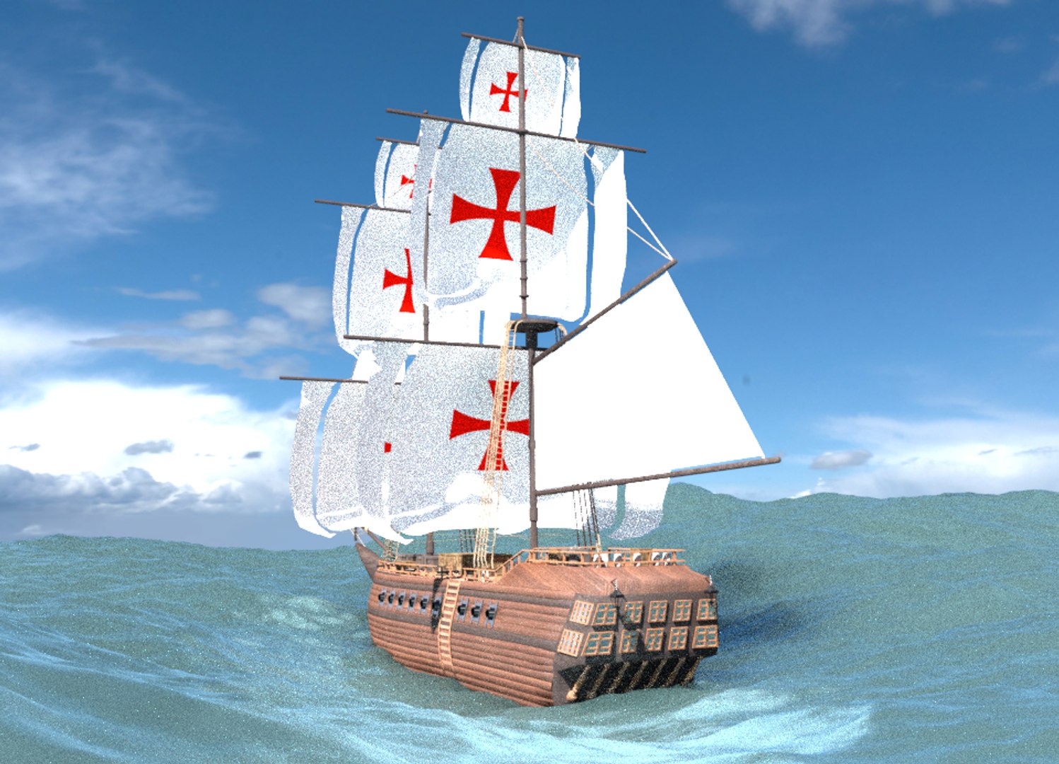 3d Templar Ship