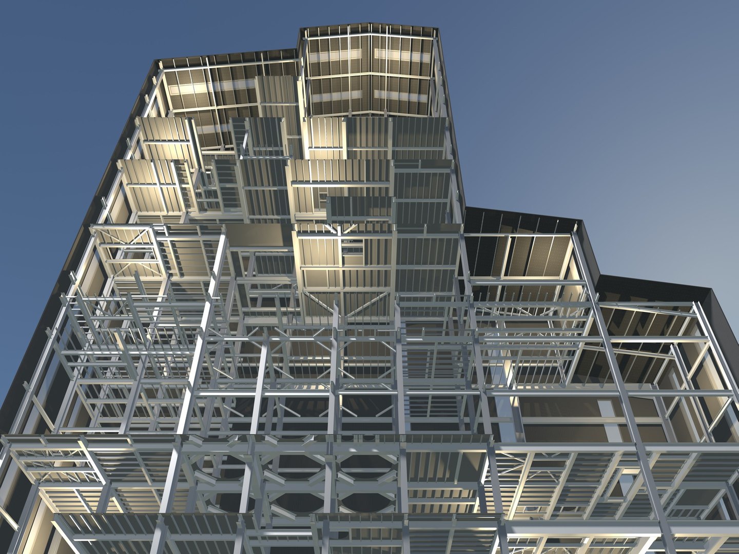 Industrial Building In Section Cut Model - TurboSquid 2389555