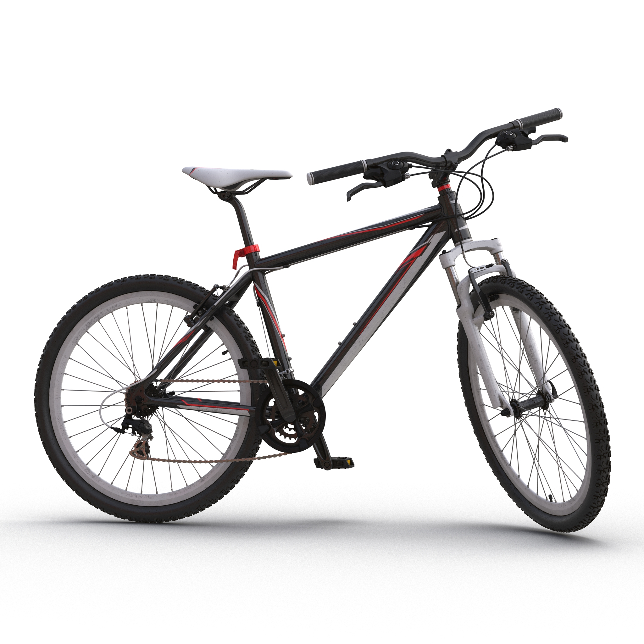 3d model mountain bike generic red