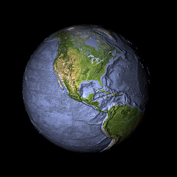 max earth relief sea oceans