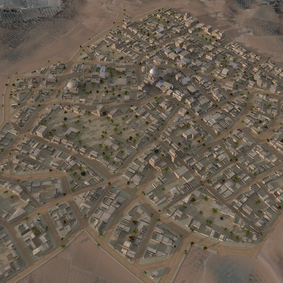 3d Desert Street Model