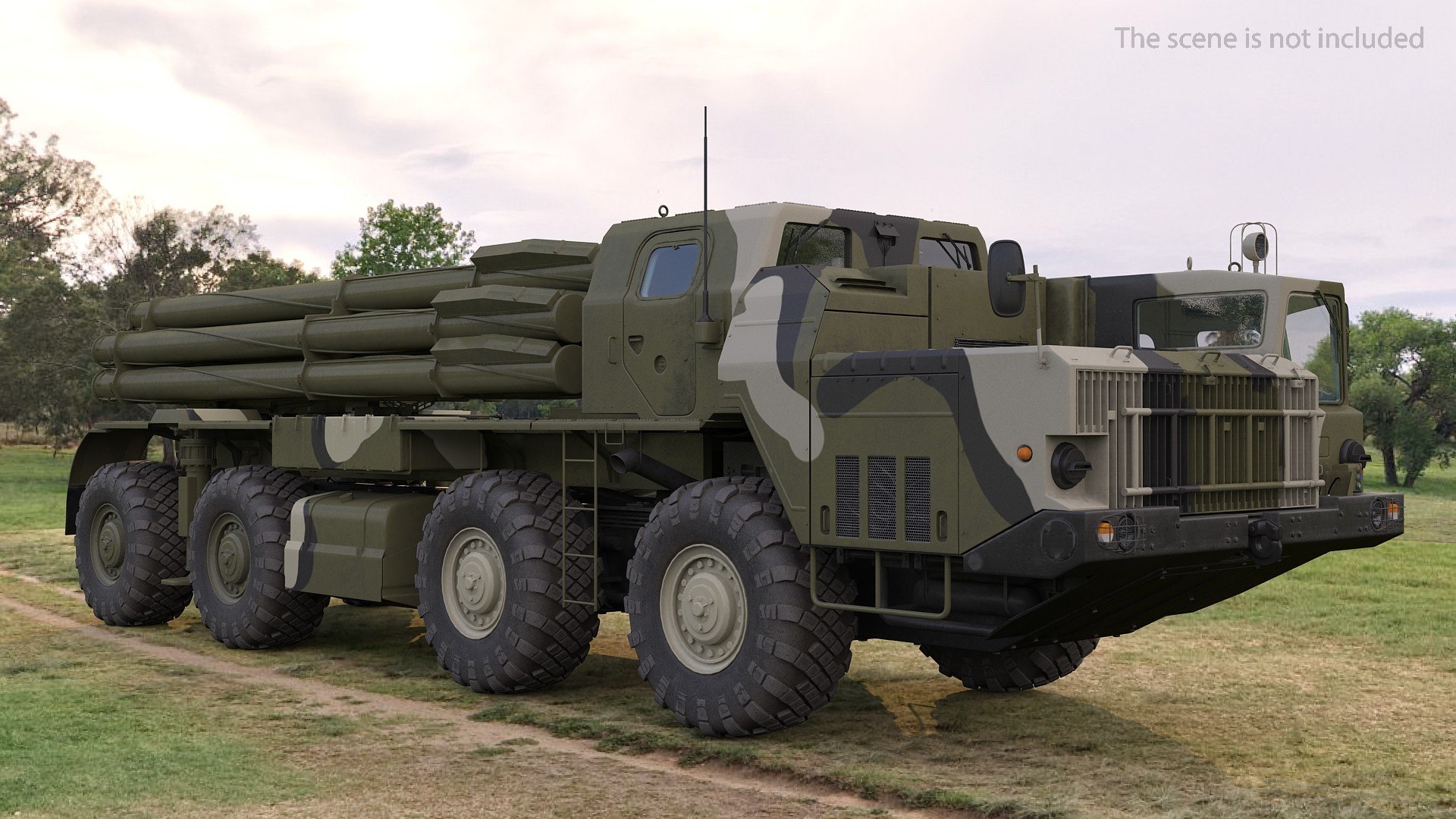 BM-30 Smerch Rocket Launcher Camouflage 3D model - TurboSquid 1777971