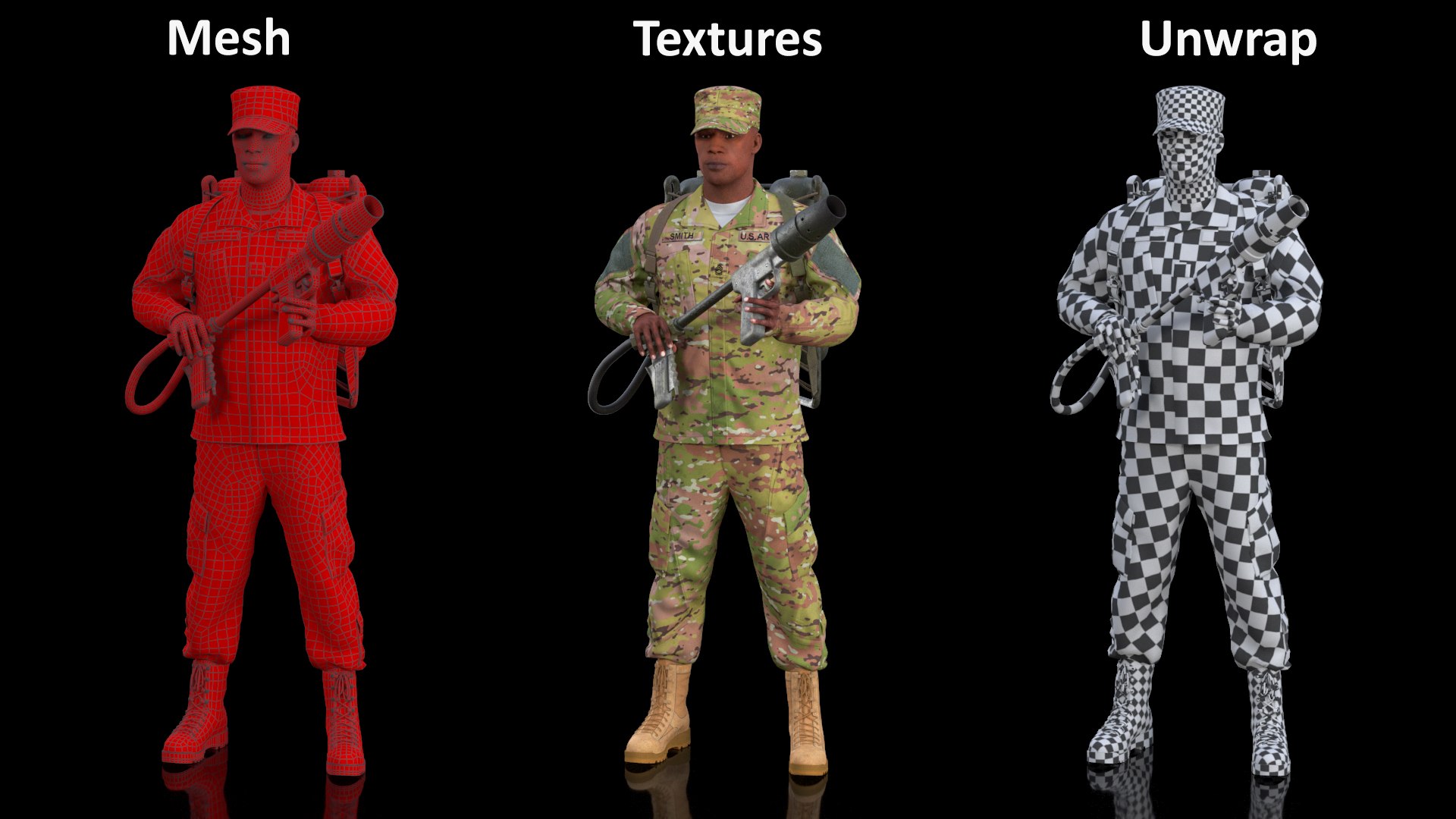 Soldier With M2 Flamethrower Backpack 3D Model - TurboSquid 2185879