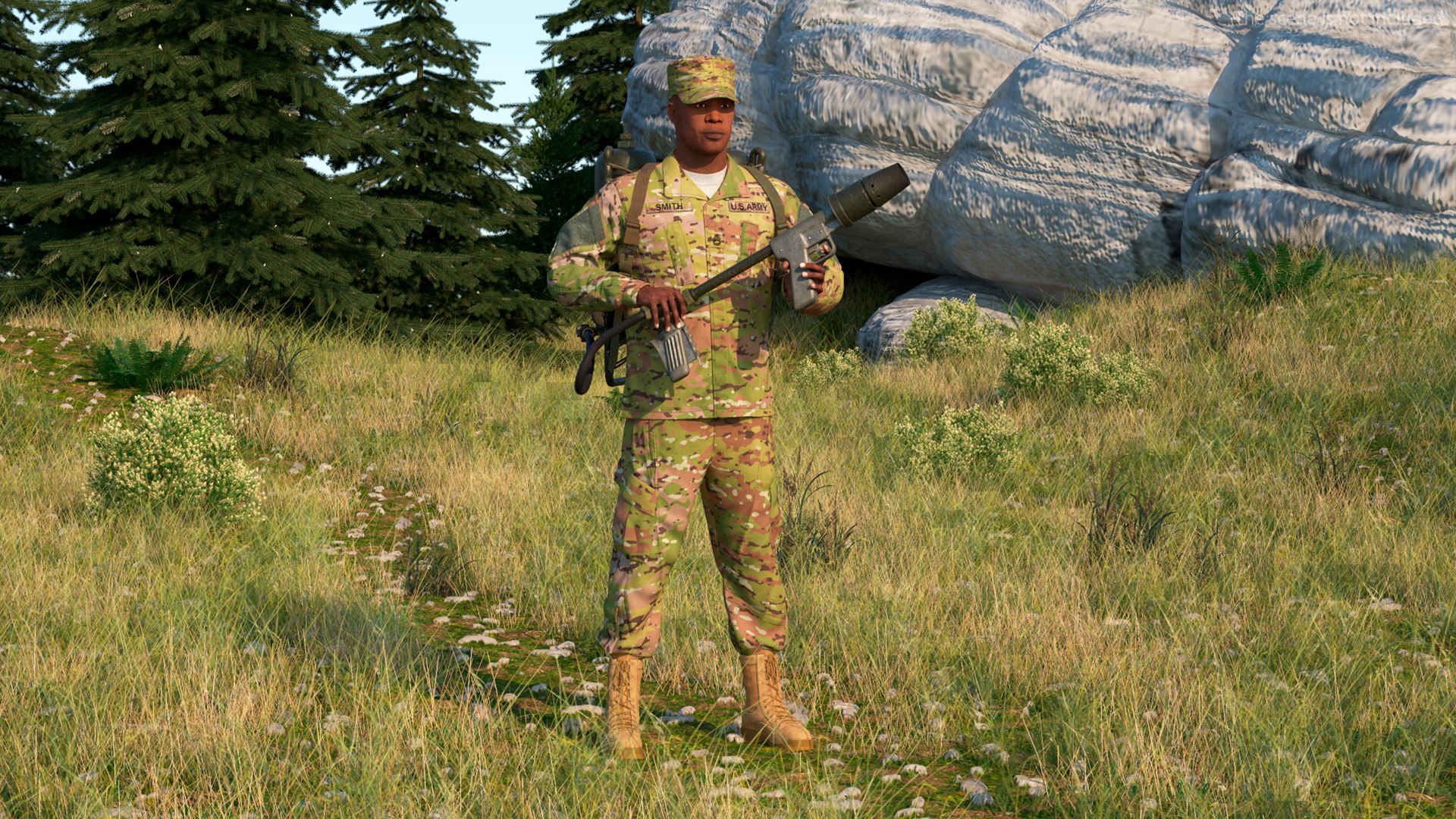 Soldier With M2 Flamethrower Backpack 3D Model - TurboSquid 2185879