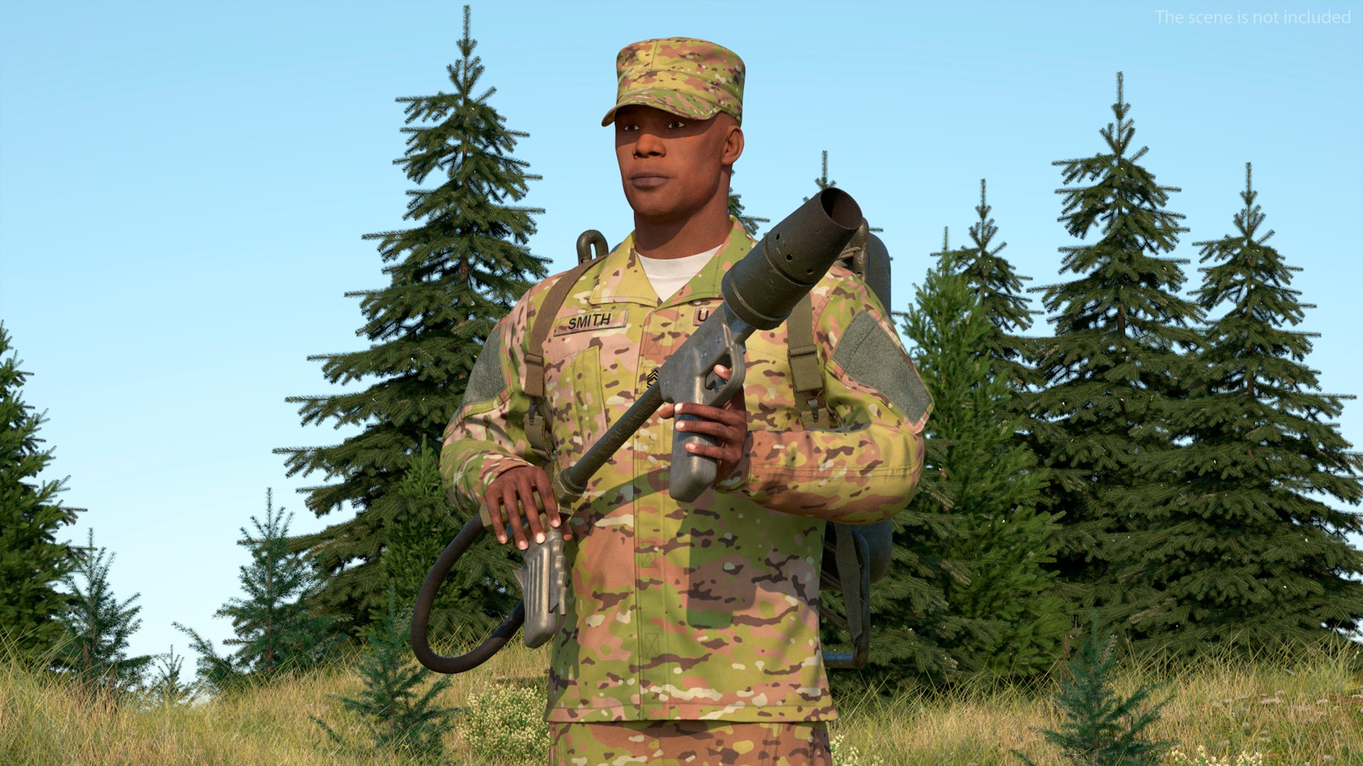 Soldier With M2 Flamethrower Backpack 3D Model - TurboSquid 2185879