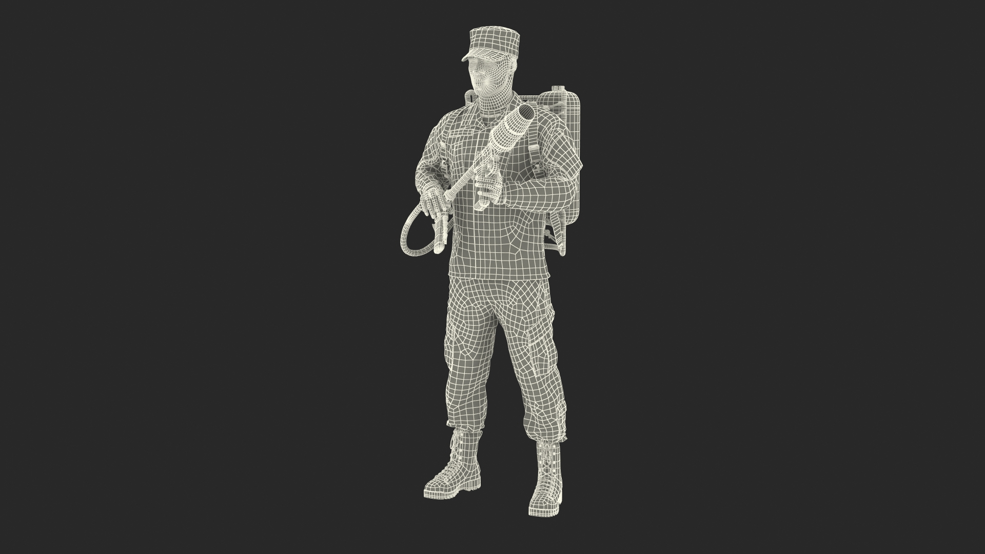 Soldier With M2 Flamethrower Backpack 3D Model - TurboSquid 2185879