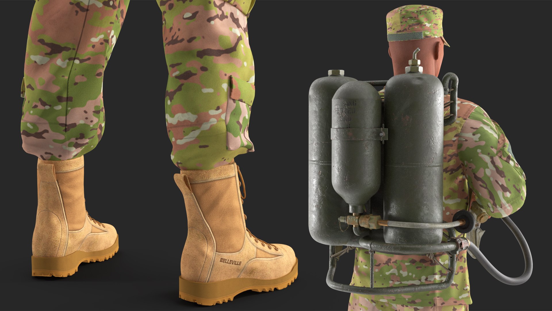 Soldier With M2 Flamethrower Backpack 3D Model - TurboSquid 2185879