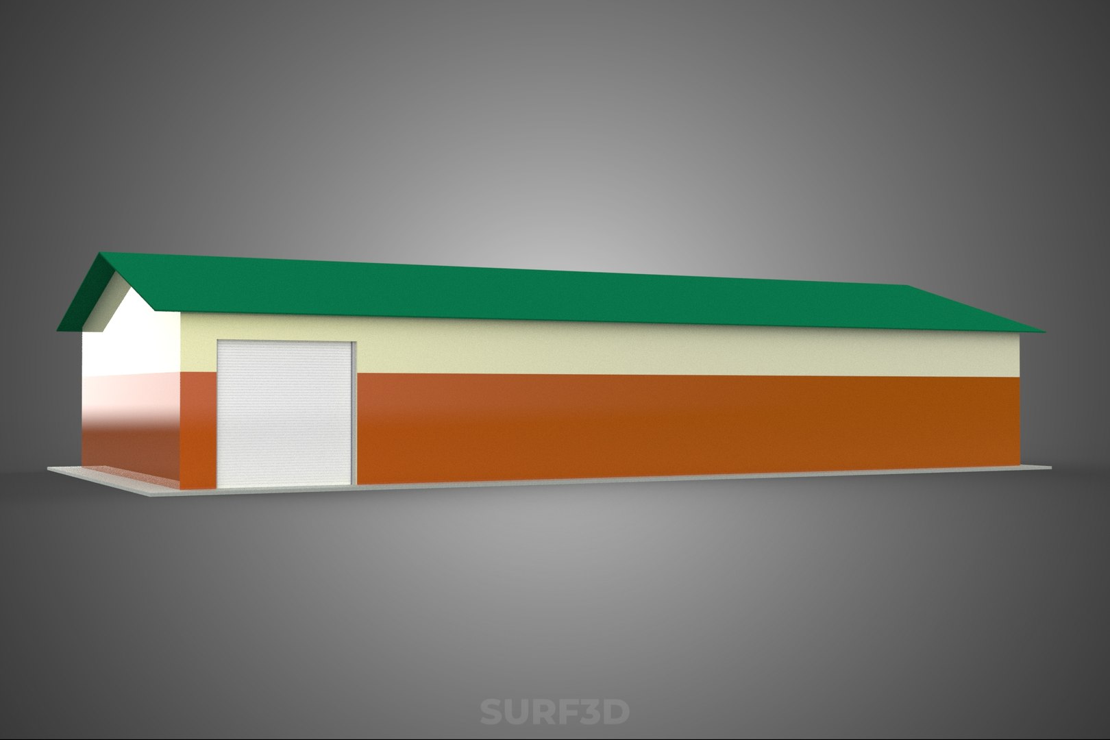 STANDARD INDUSTRIAL SHED WAREHOUSE STOREHOUSE DEPOT BARN BANK 3D Model ...