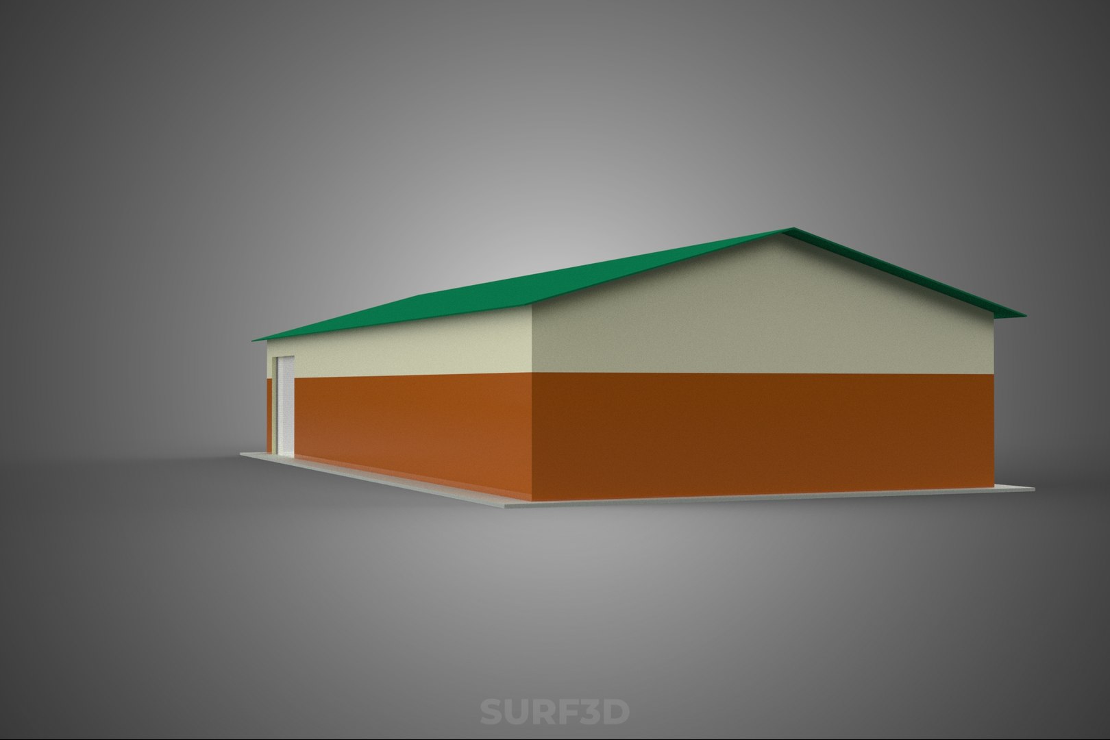STANDARD INDUSTRIAL SHED WAREHOUSE STOREHOUSE DEPOT BARN BANK 3D Model ...
