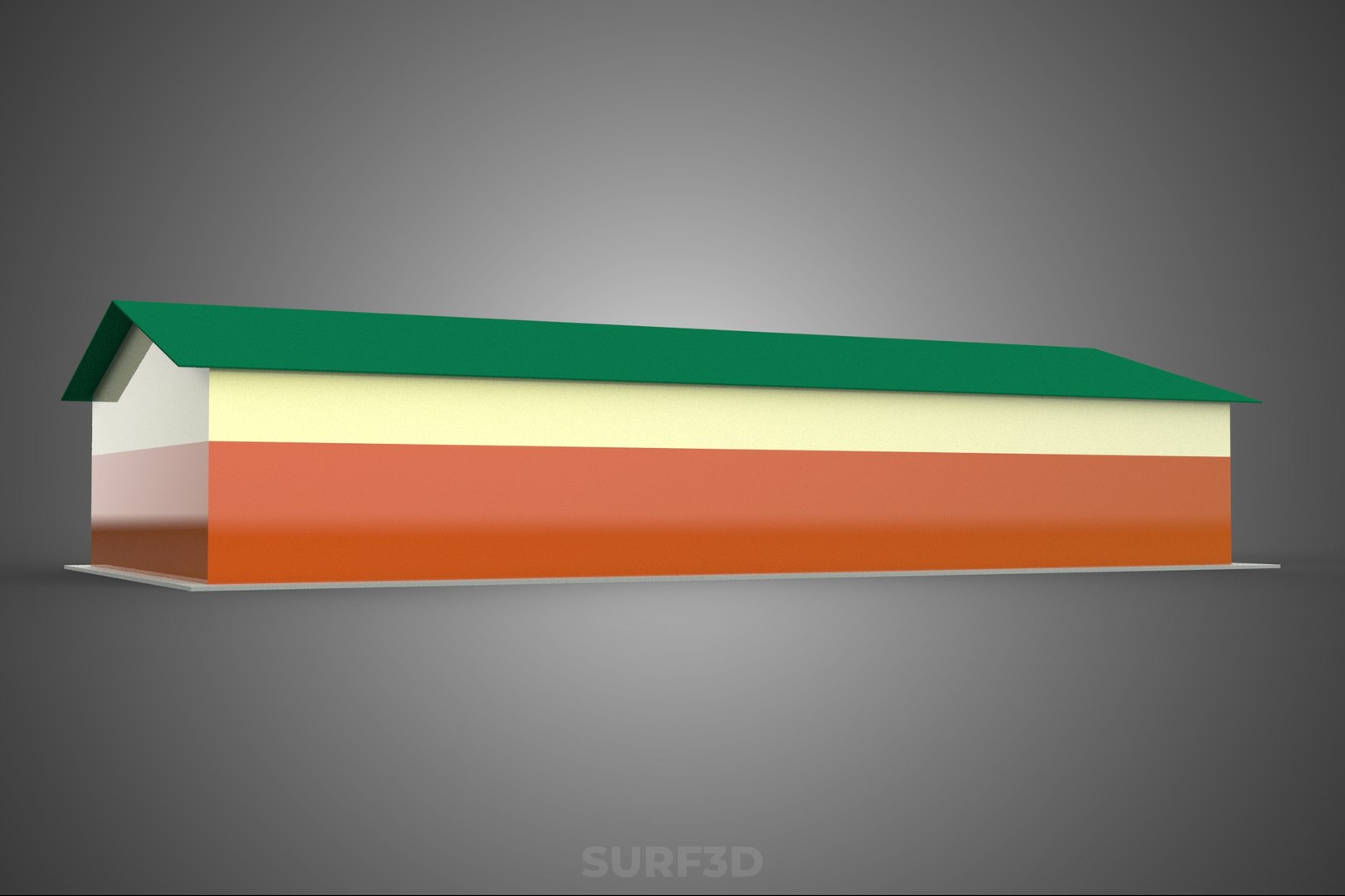 STANDARD INDUSTRIAL SHED WAREHOUSE STOREHOUSE DEPOT BARN BANK 3D Model ...