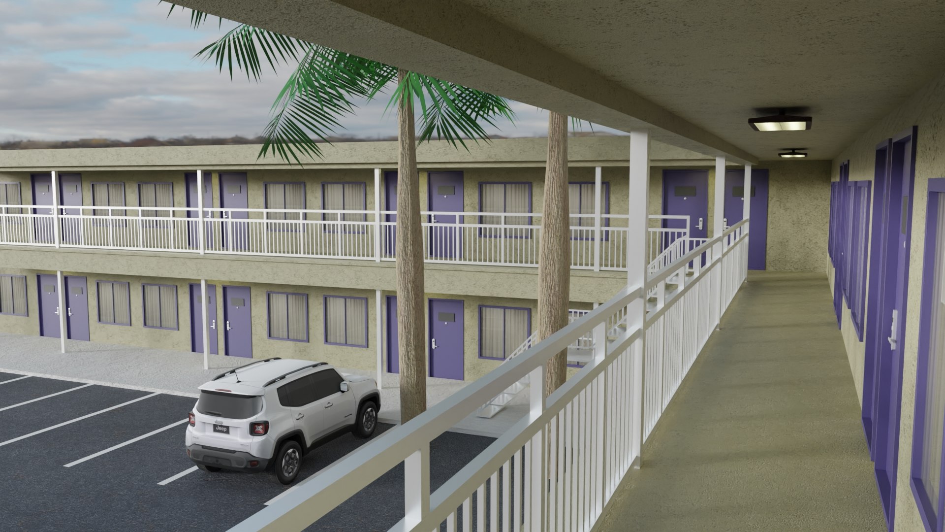 3D model motel architecture building - TurboSquid 1619768