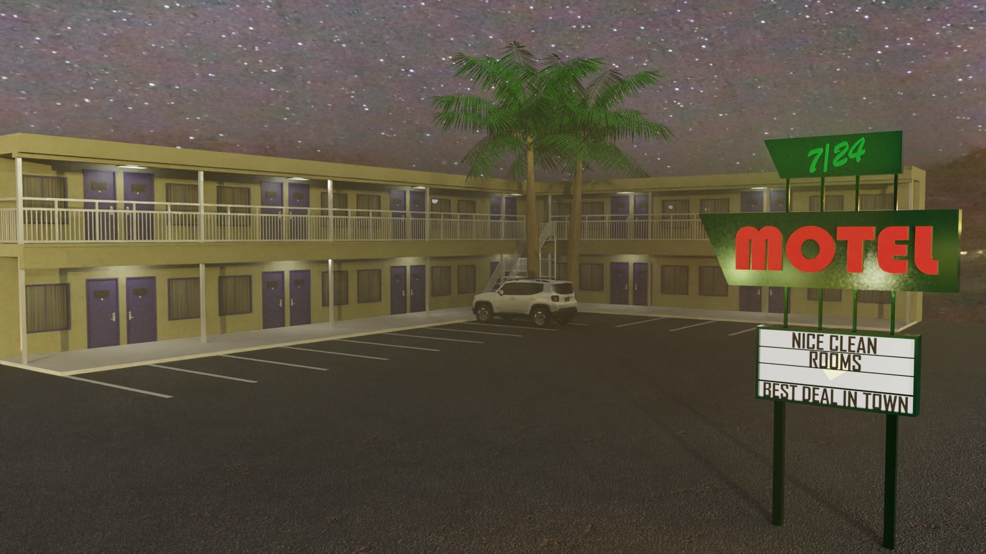 3D model motel architecture building - TurboSquid 1619768