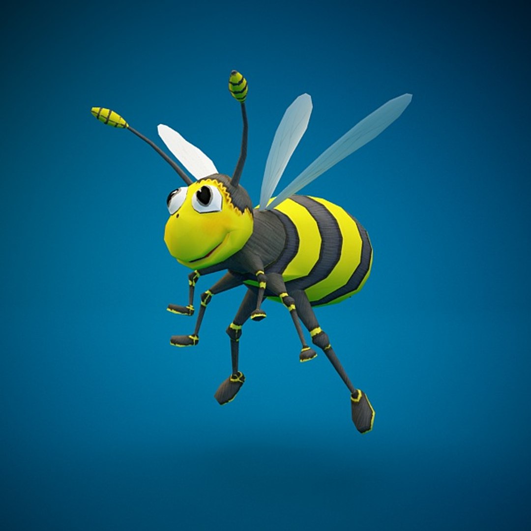 3d Bee Rigged Model