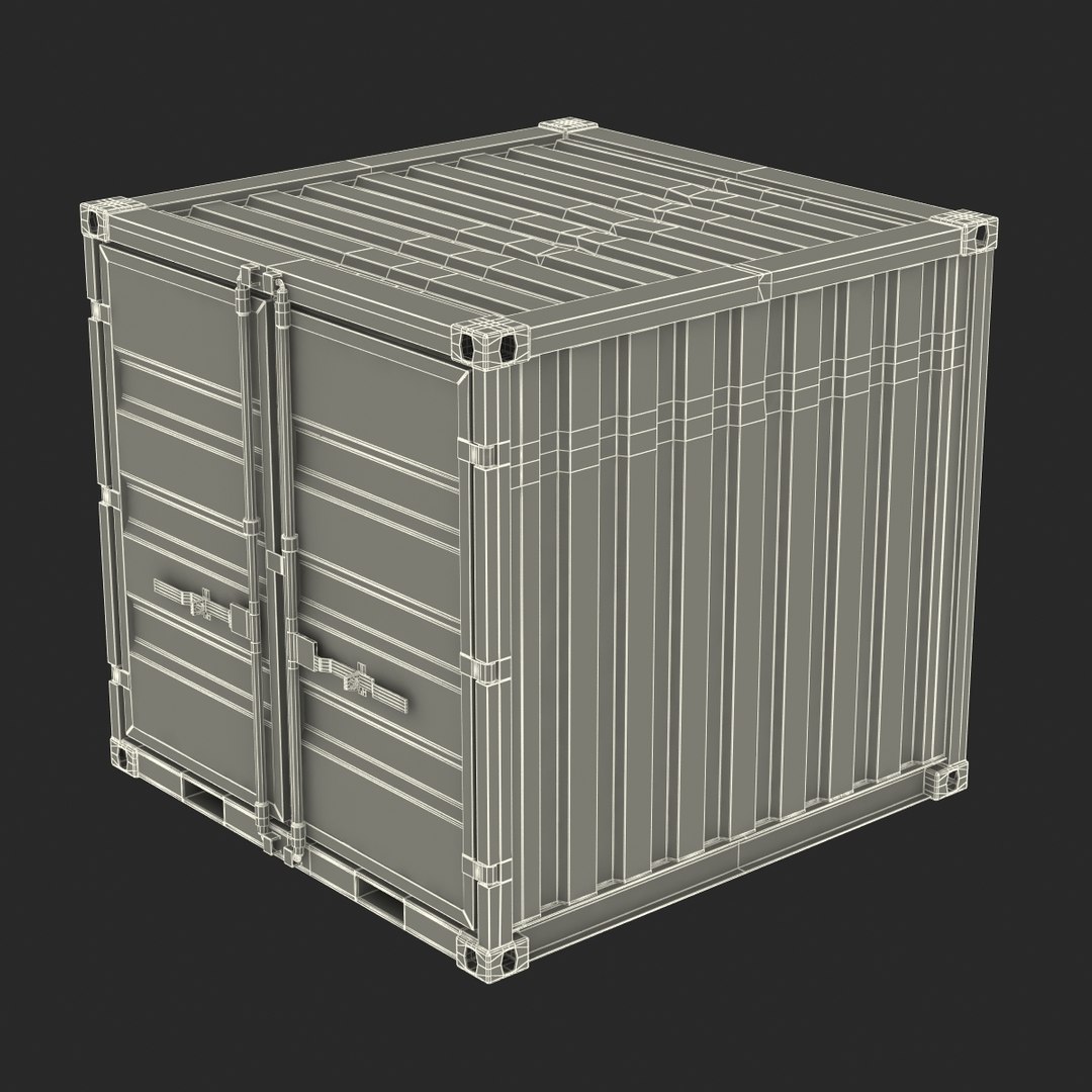8 ft storage container 3d 3ds