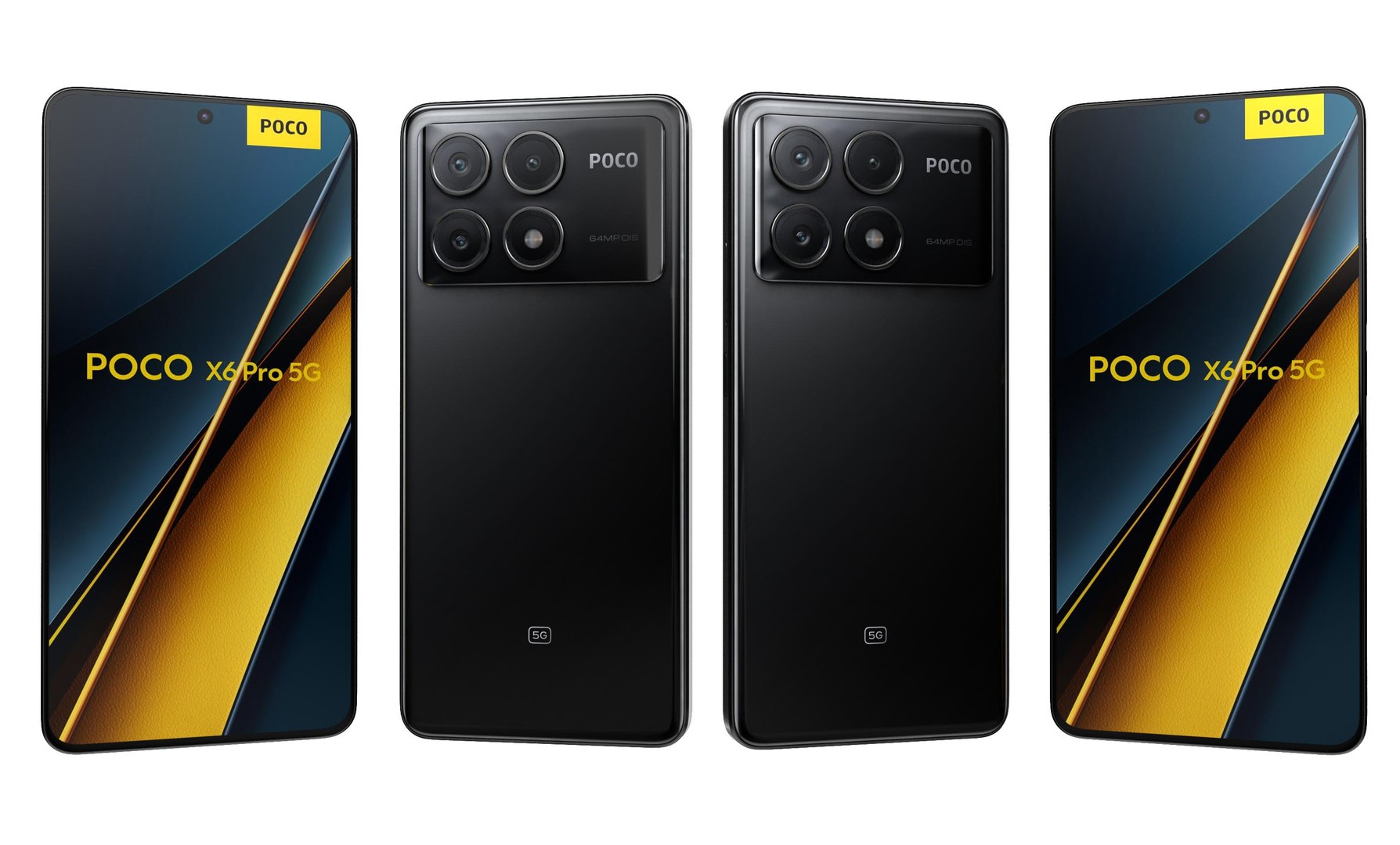 3D Xiaomi Poco X6 Pro All Colors - TurboSquid 2179255
