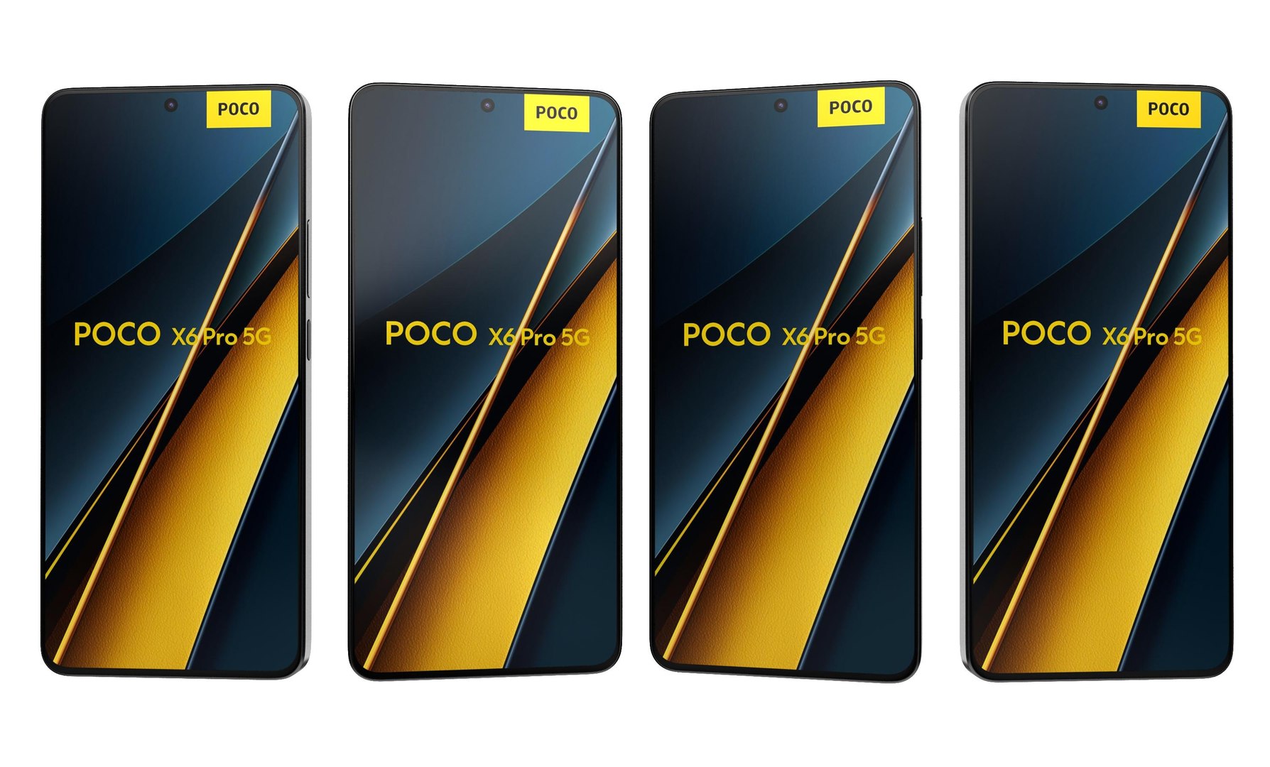 3D Xiaomi Poco X6 Pro All Colors - TurboSquid 2179255