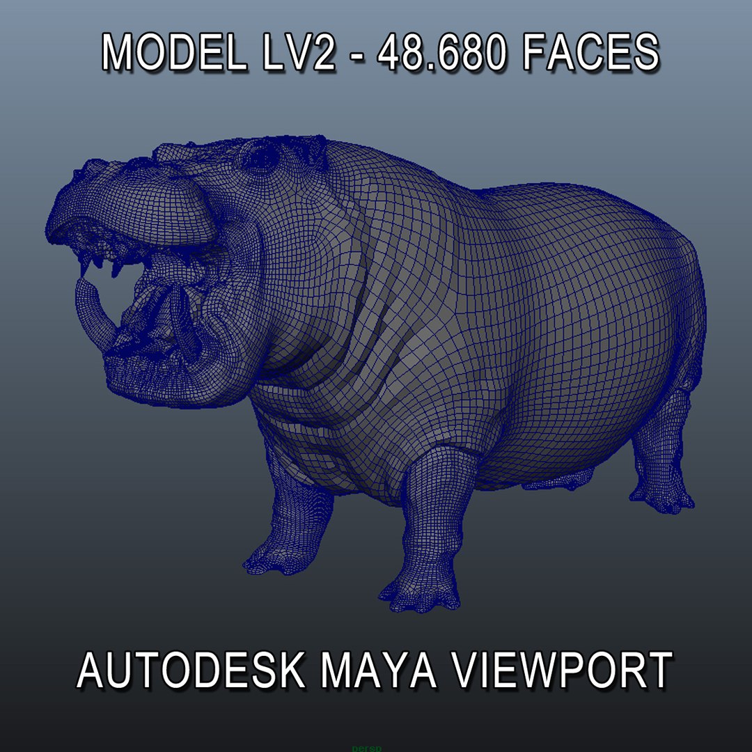 Movie Hippopotamus 3d Obj