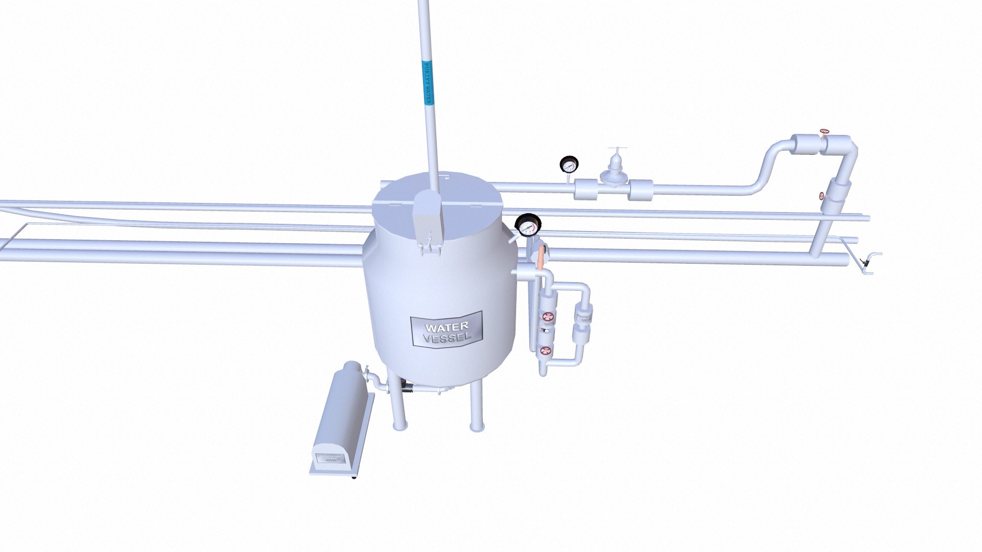 3D Vessel And Pipe Connection Model - TurboSquid 2341720