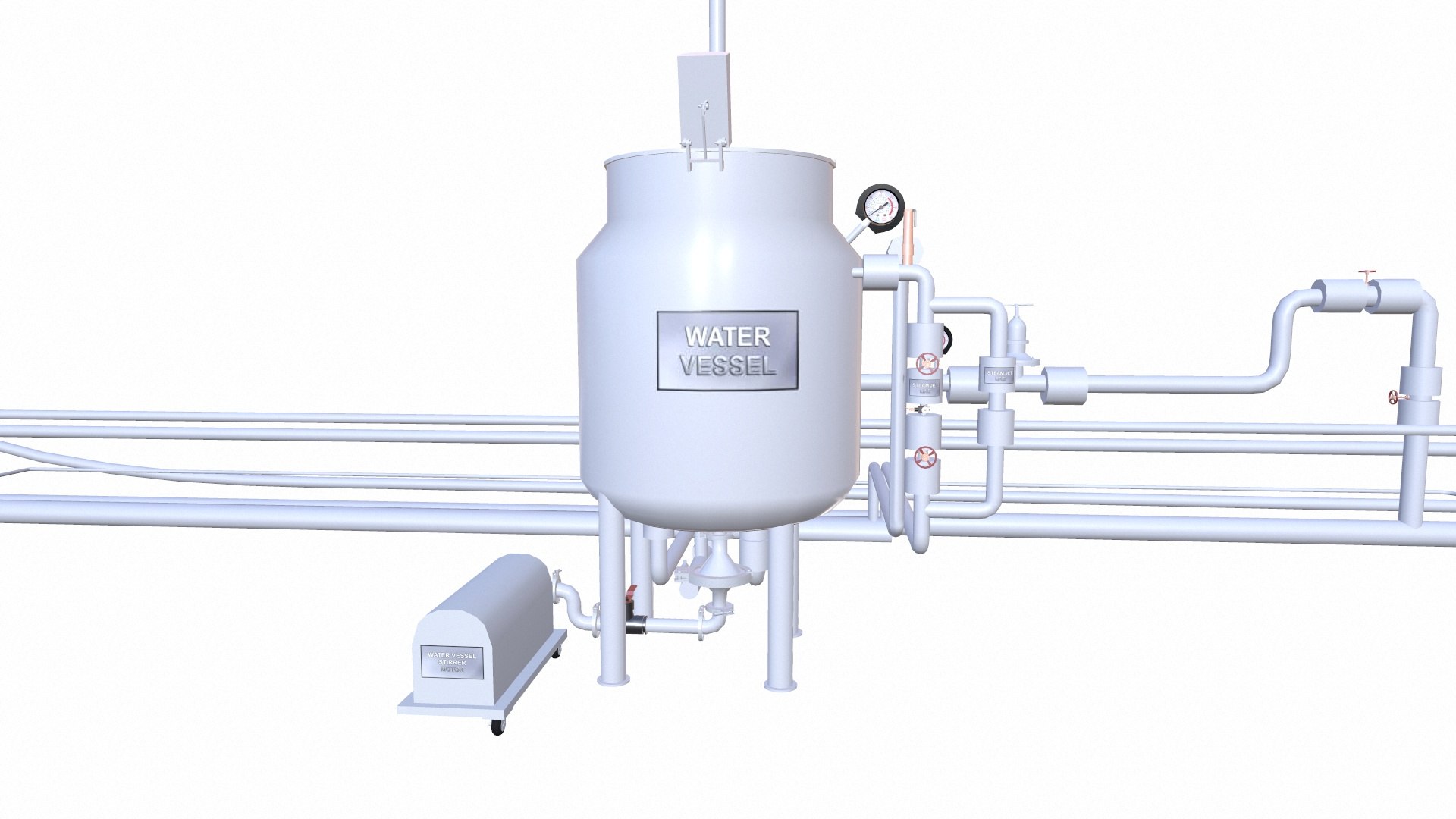 3D Vessel And Pipe Connection Model - TurboSquid 2341720