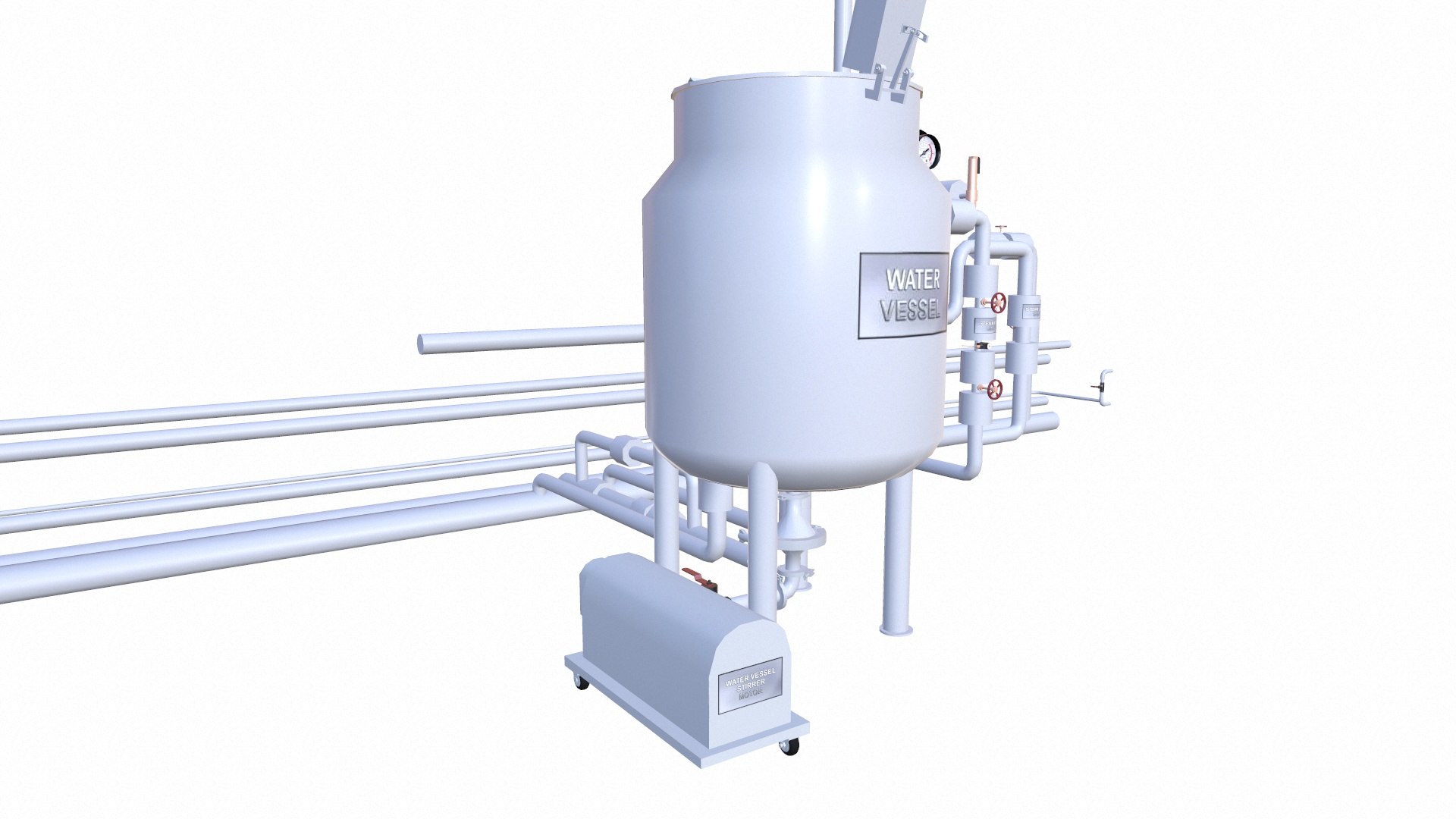 3D Vessel And Pipe Connection Model - TurboSquid 2341720