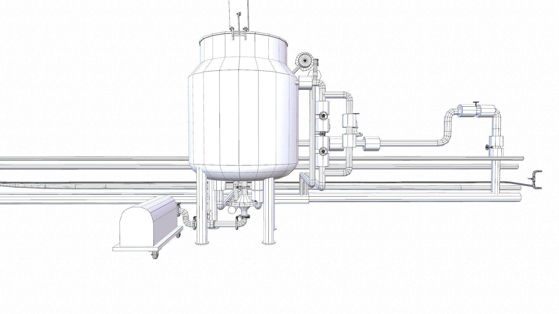 3D Vessel And Pipe Connection Model - TurboSquid 2341720