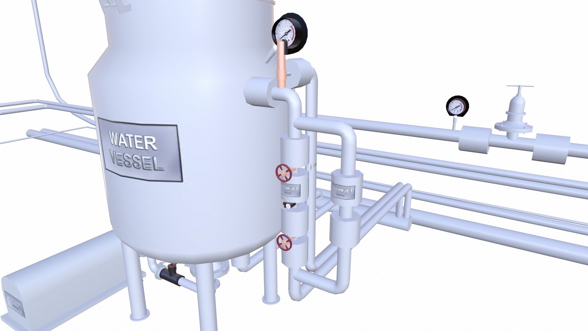 3D Vessel And Pipe Connection Model - TurboSquid 2341720