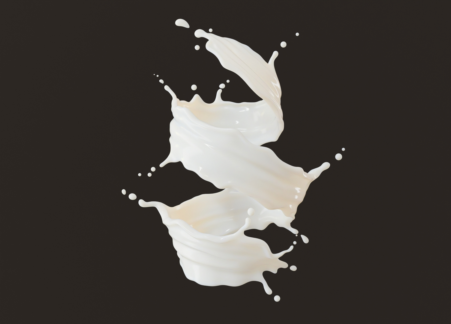 Milk Splash Spiral 3D Model - TurboSquid 2421180