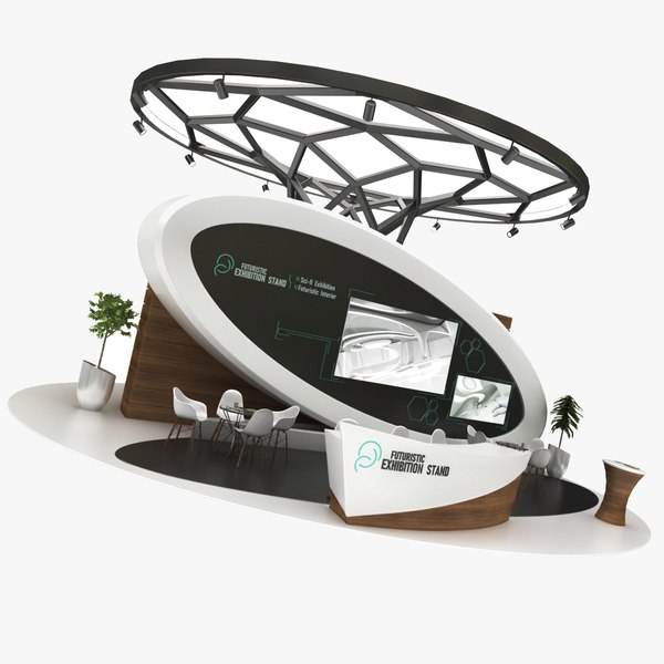 Futuristic Exhibition Stand Collection 1 model - TurboSquid 1773433