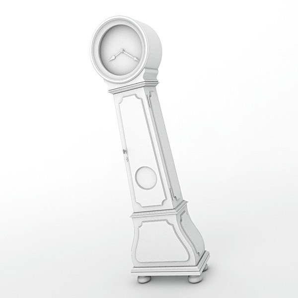 3d analog floor clock