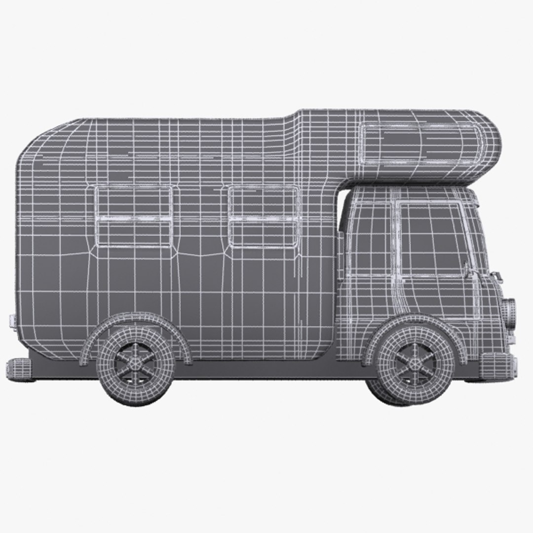 3ds Max Cartoon Caravan Cart