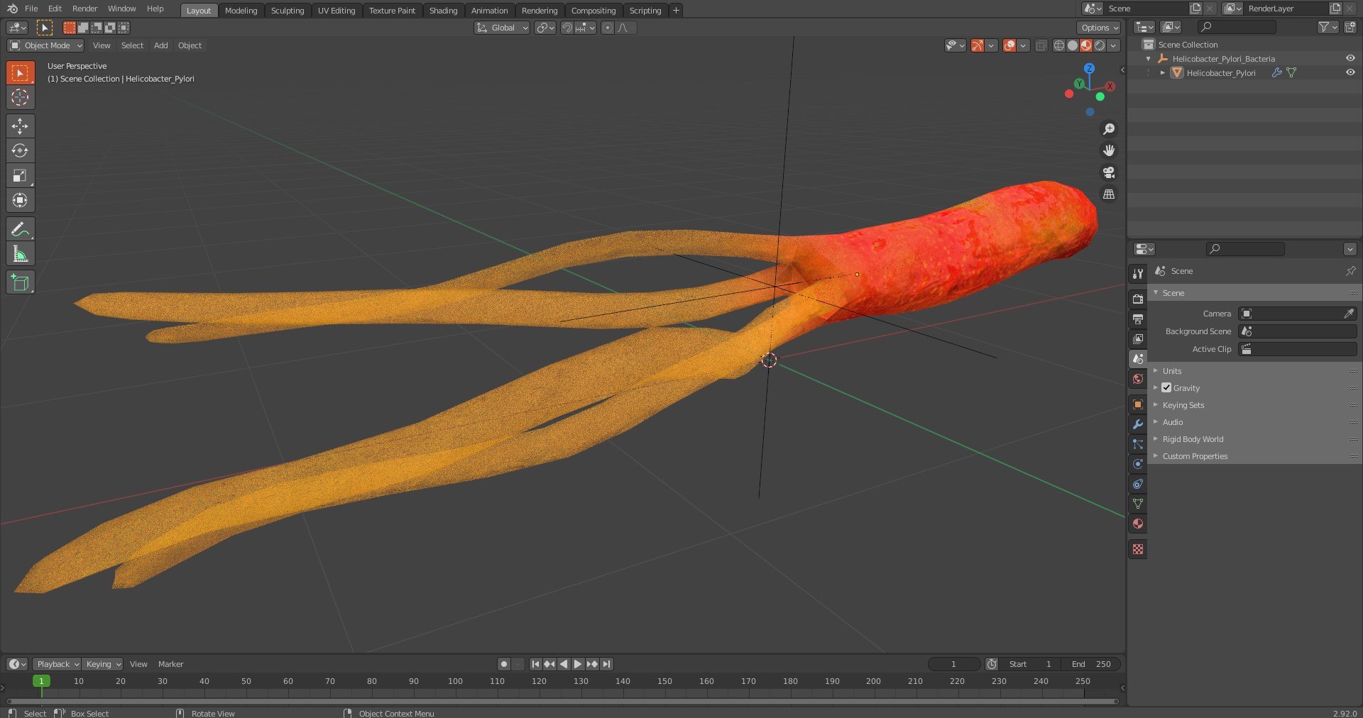 3D Helicobacter Pylori Bacteria - TurboSquid 2136655