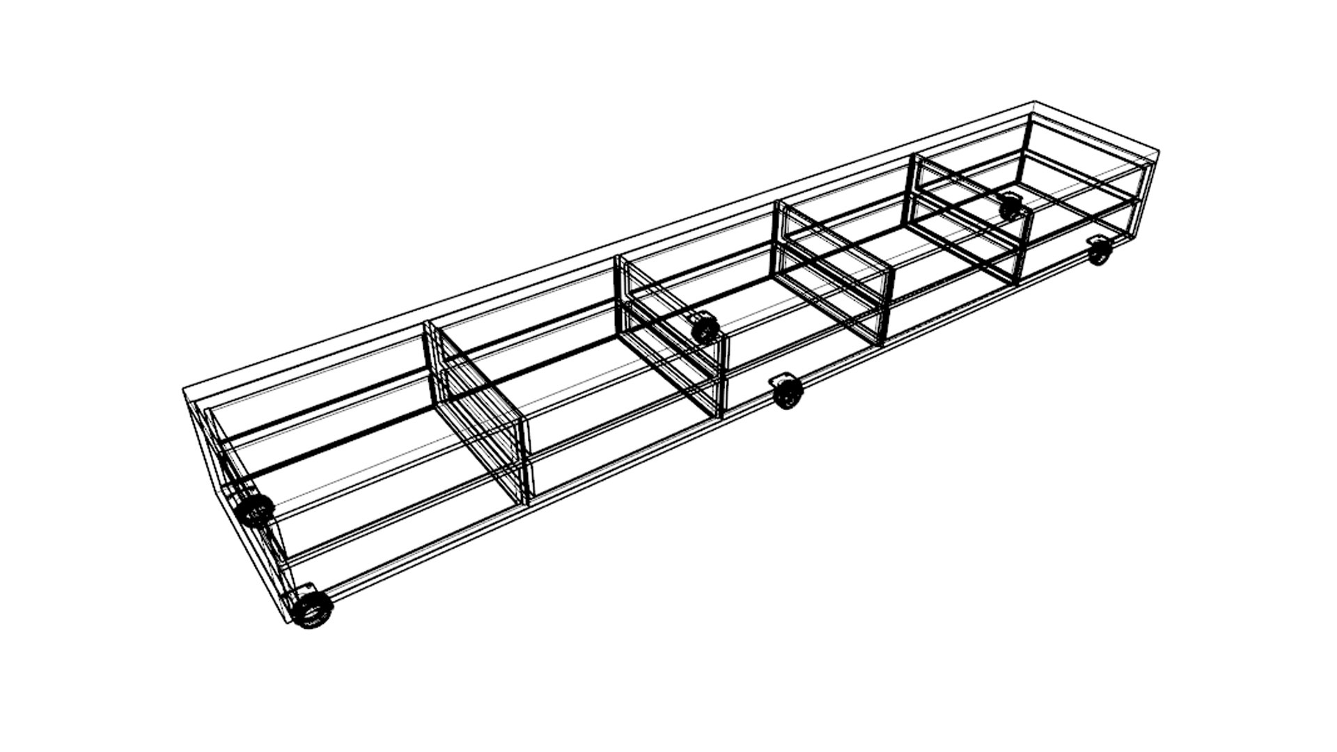 3D RACK WITH CASTER WHEELS - TurboSquid 1797240