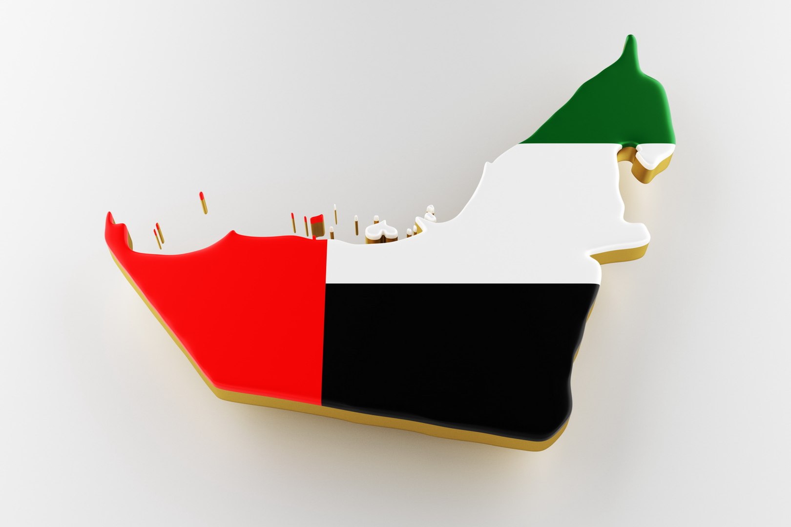 3D Model Uae Image Flag - TurboSquid 1541536