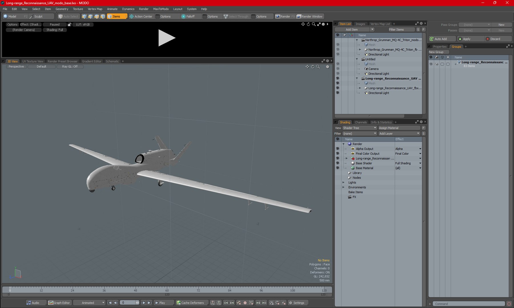 3D Model Long-range Reconnaissance UAV - TurboSquid 2281807
