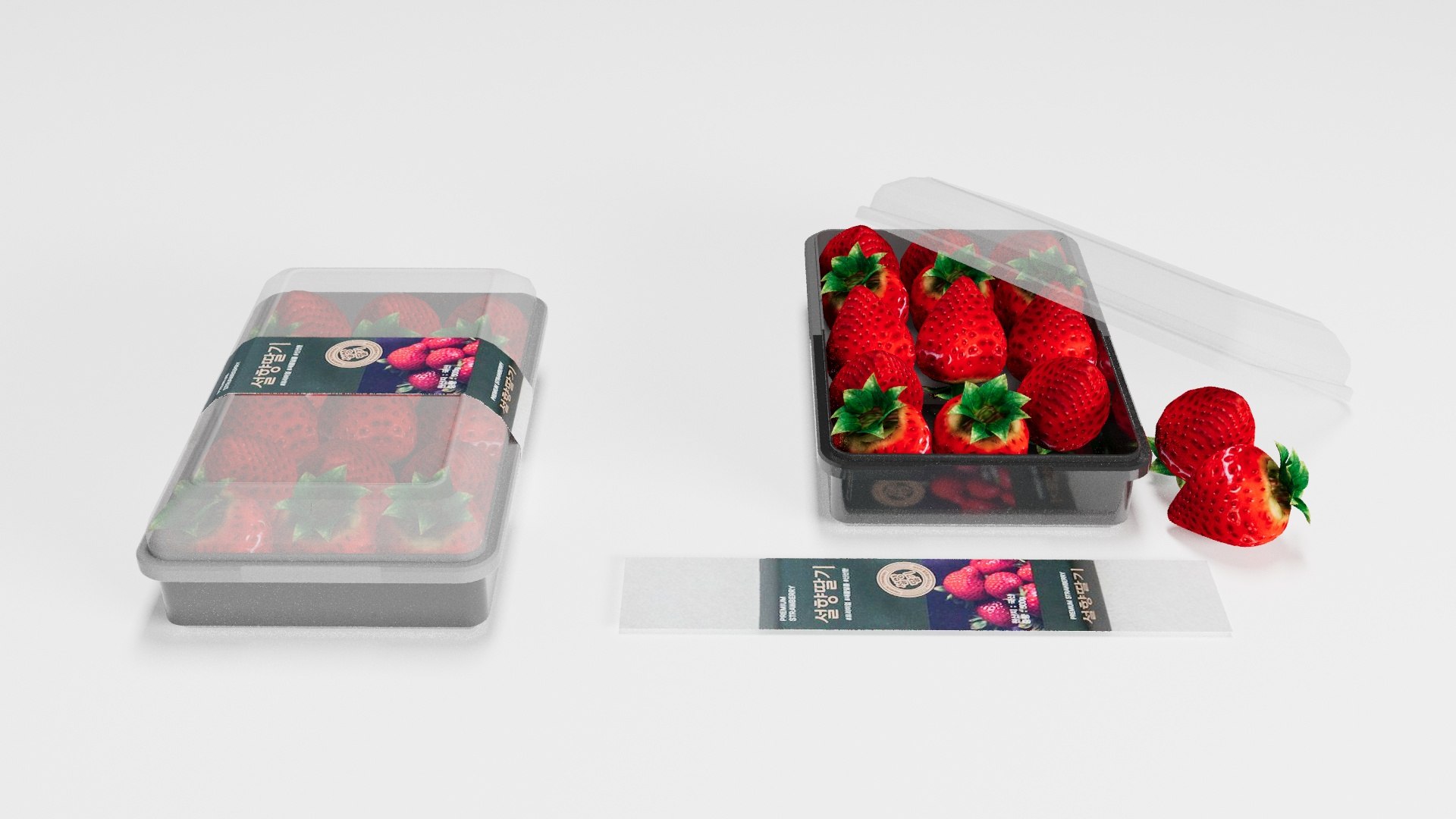3D Model Strawberry Package - TurboSquid 2100441