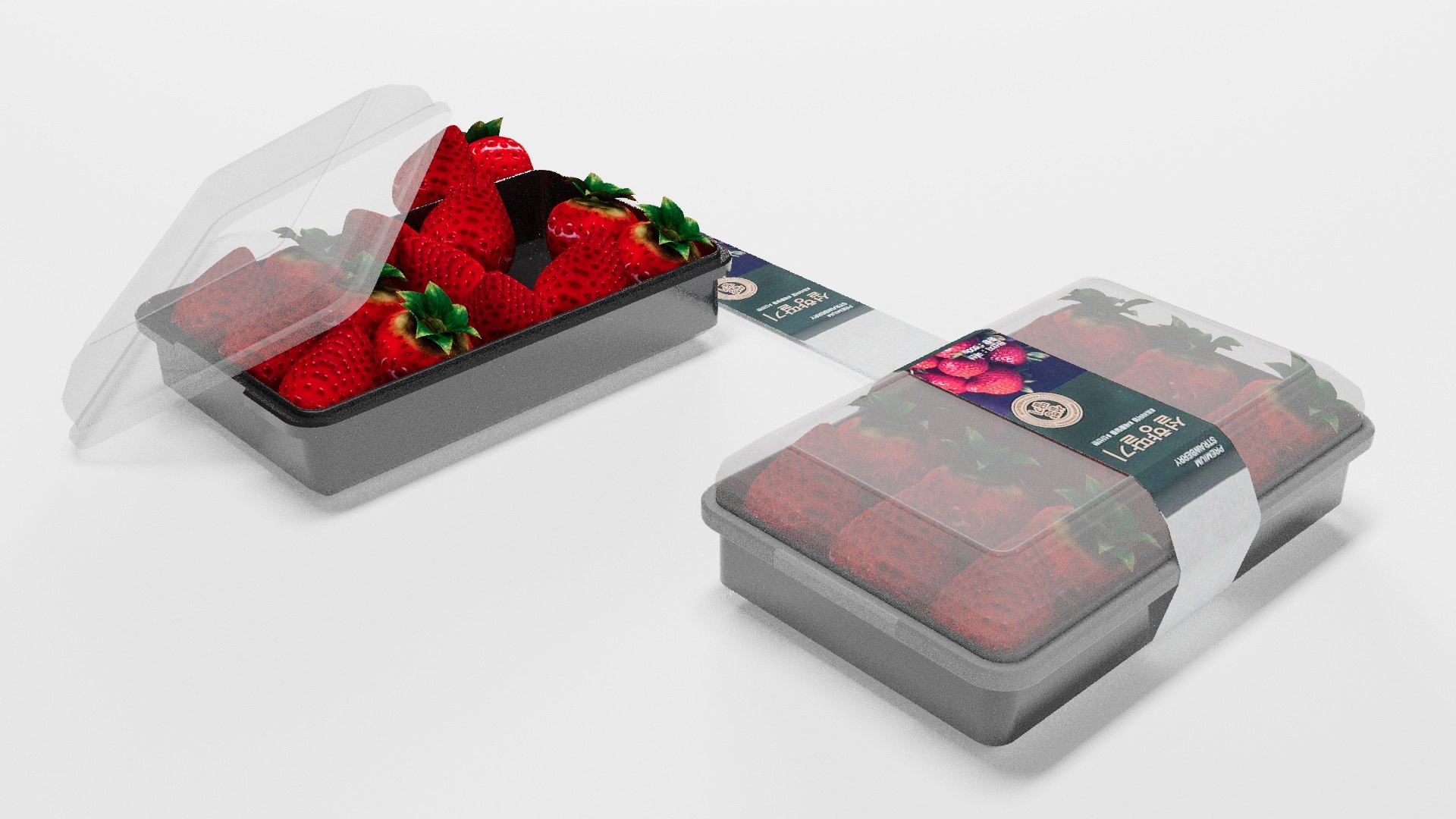 3D Model Strawberry Package - TurboSquid 2100441
