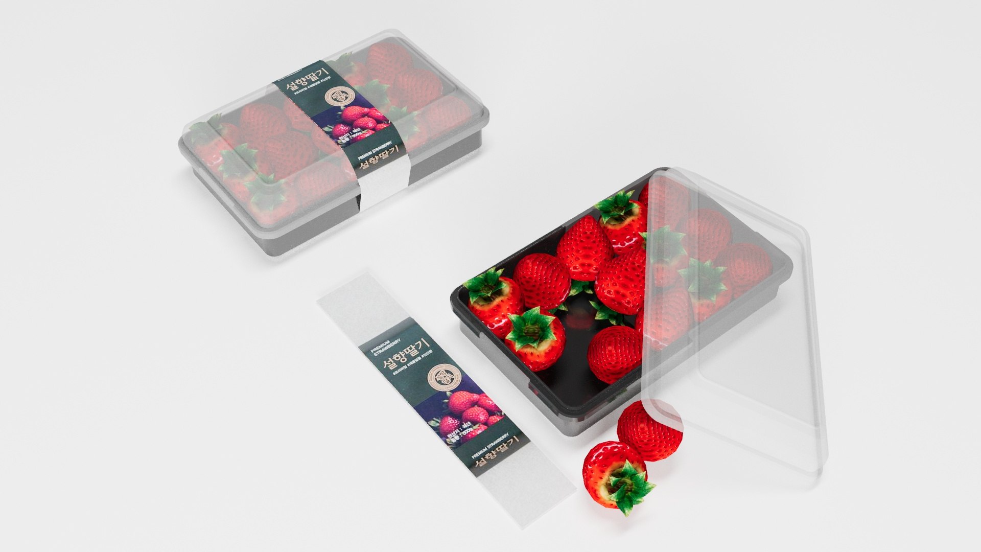 3D Model Strawberry Package - TurboSquid 2100441