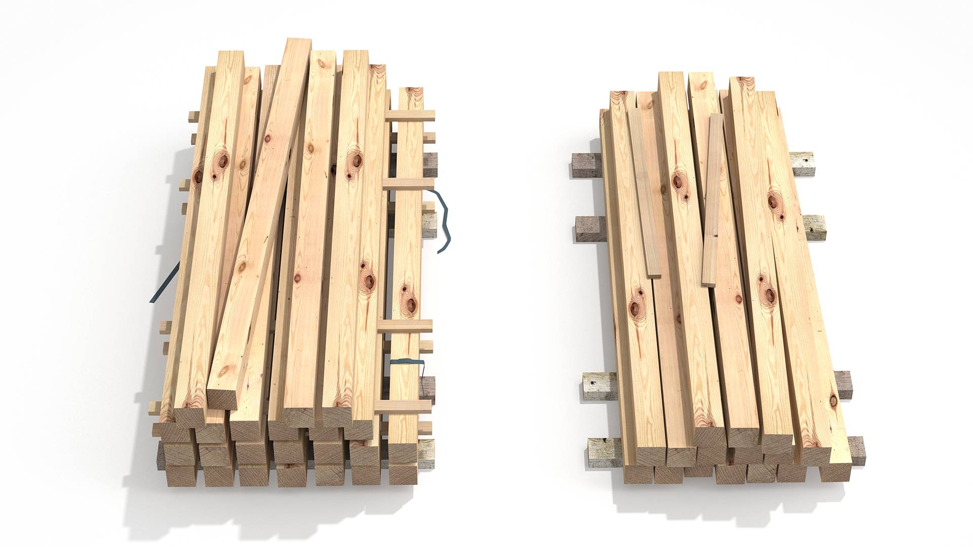 3D Stack Of Wooden Beams And Chipboards PBR 5 - TurboSquid 2187428