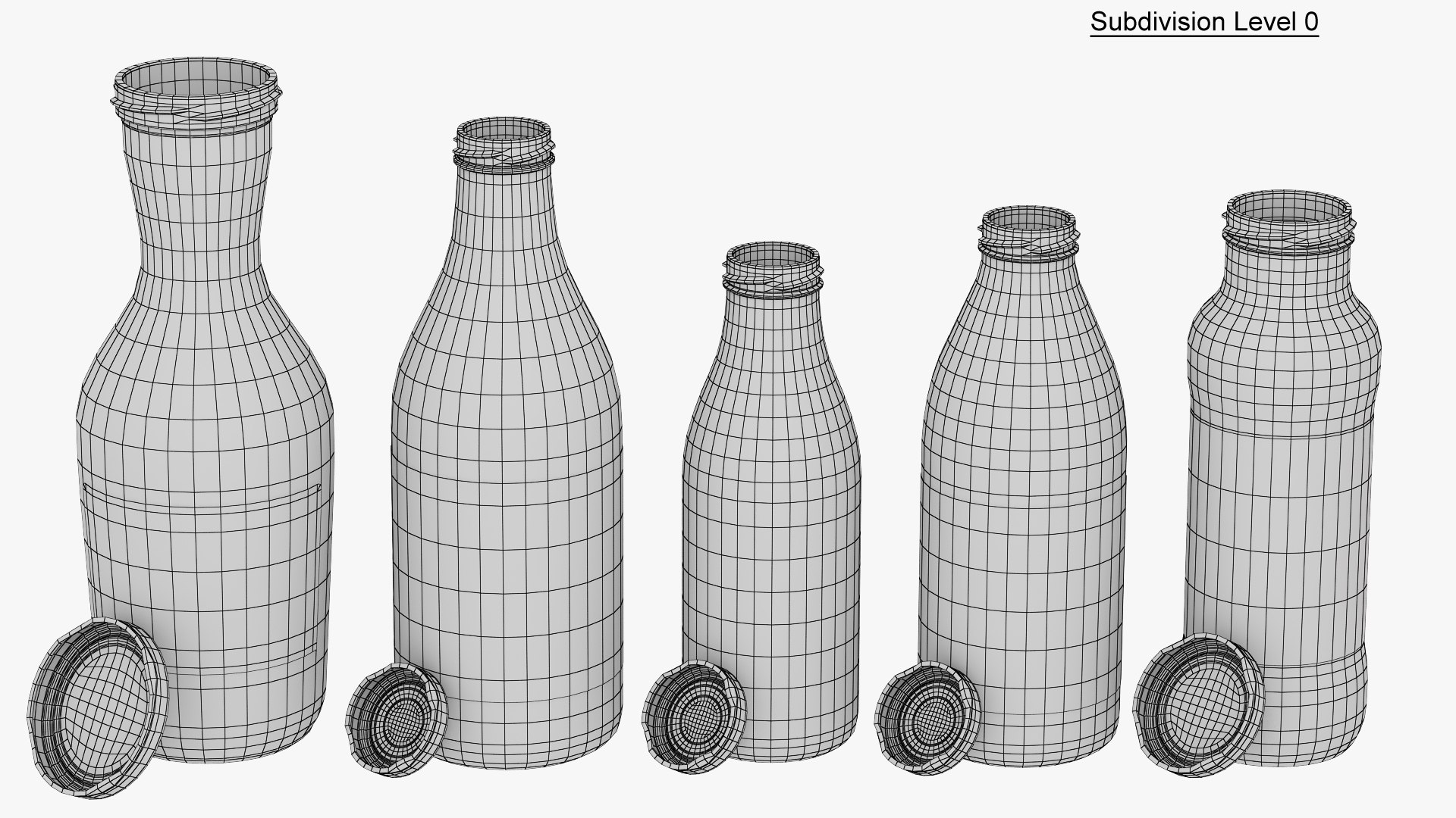 Bottles Set 3D Model - TurboSquid 1773198