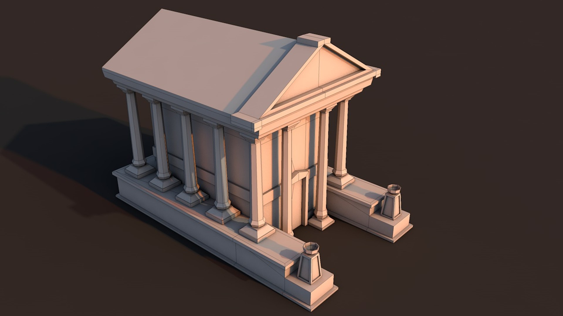 3D Ancient Temple Rome Model - TurboSquid 1339939