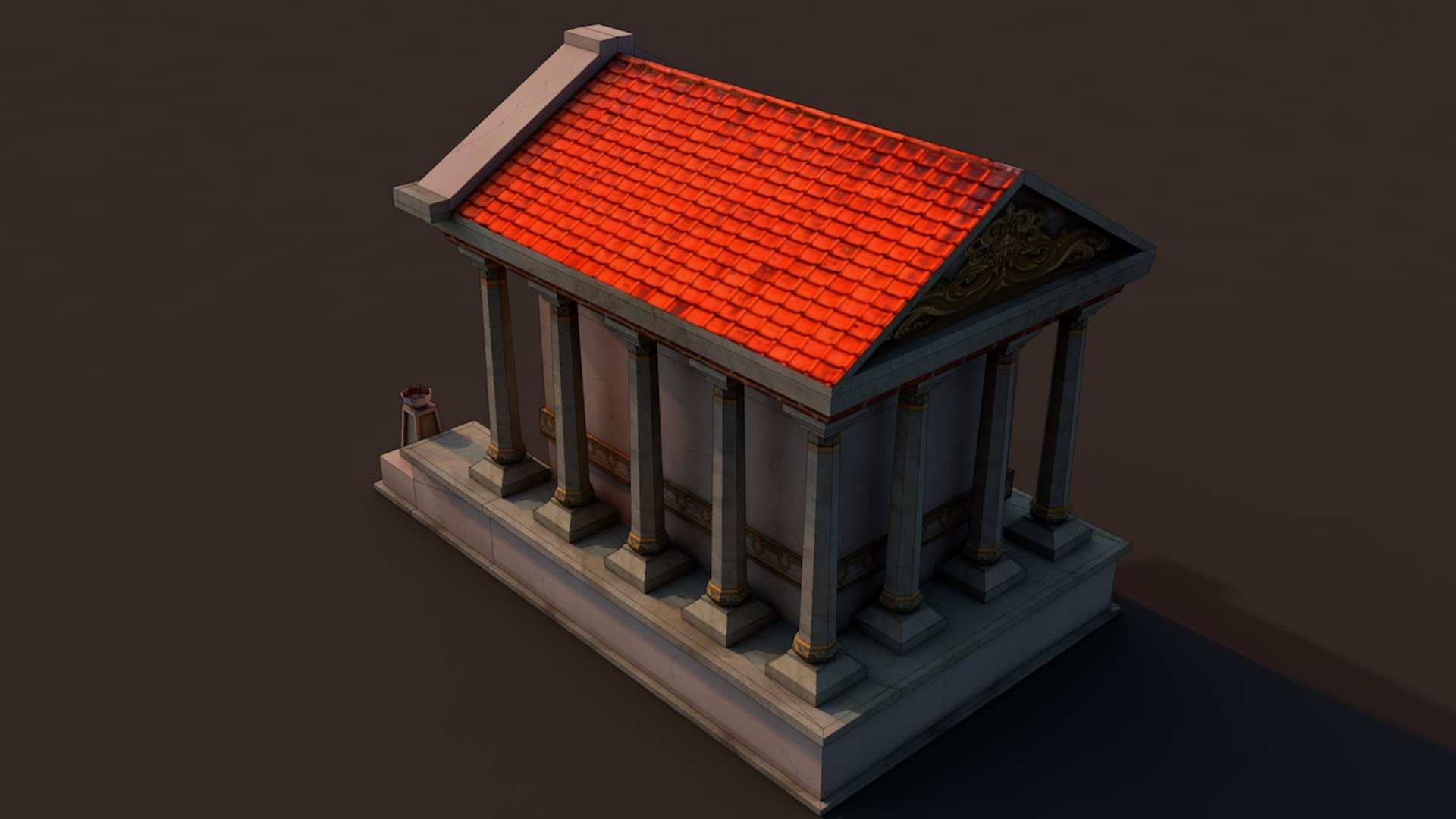 3D Ancient Temple Rome Model - TurboSquid 1339939