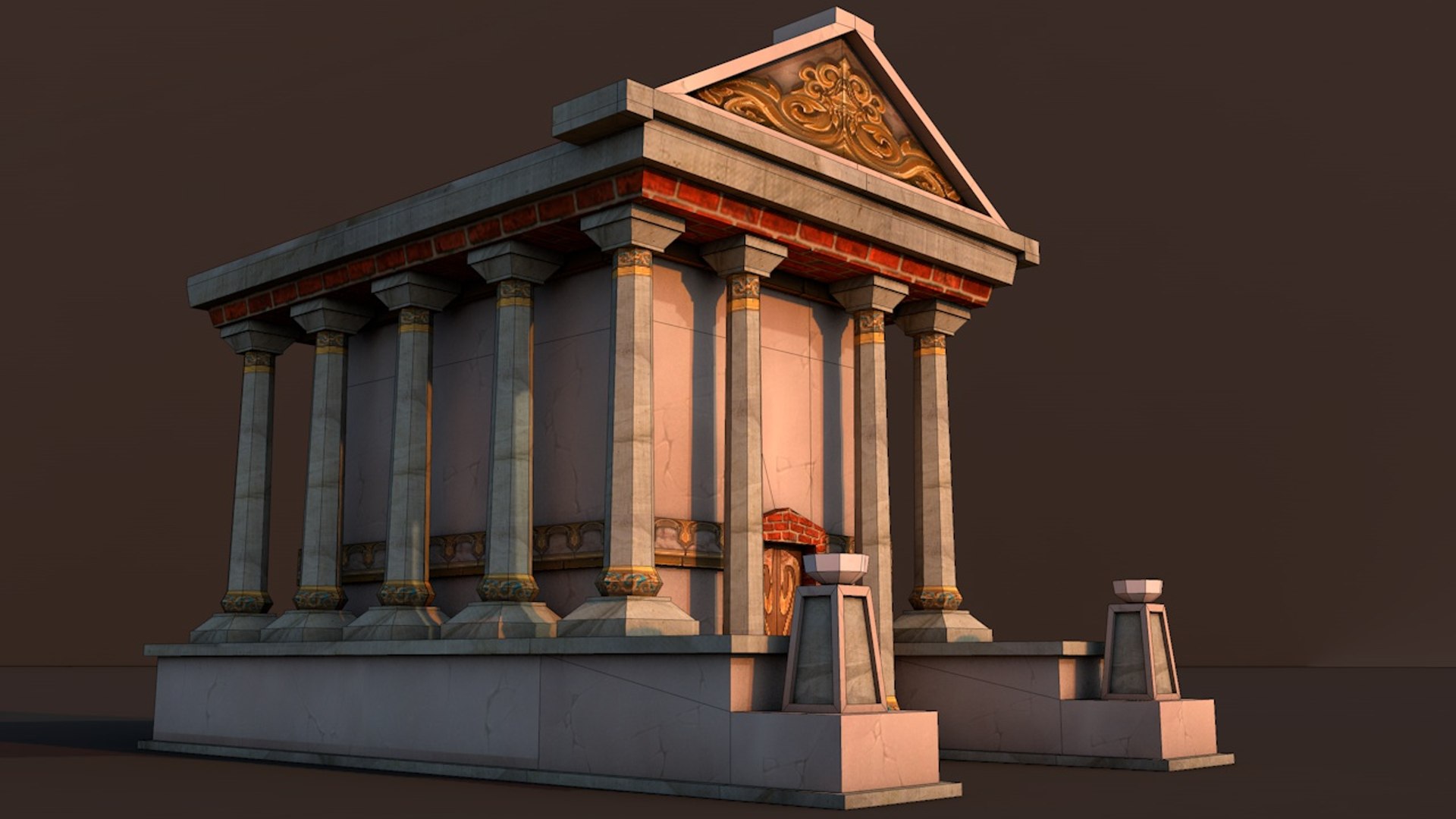 3D Ancient Temple Rome Model - TurboSquid 1339939
