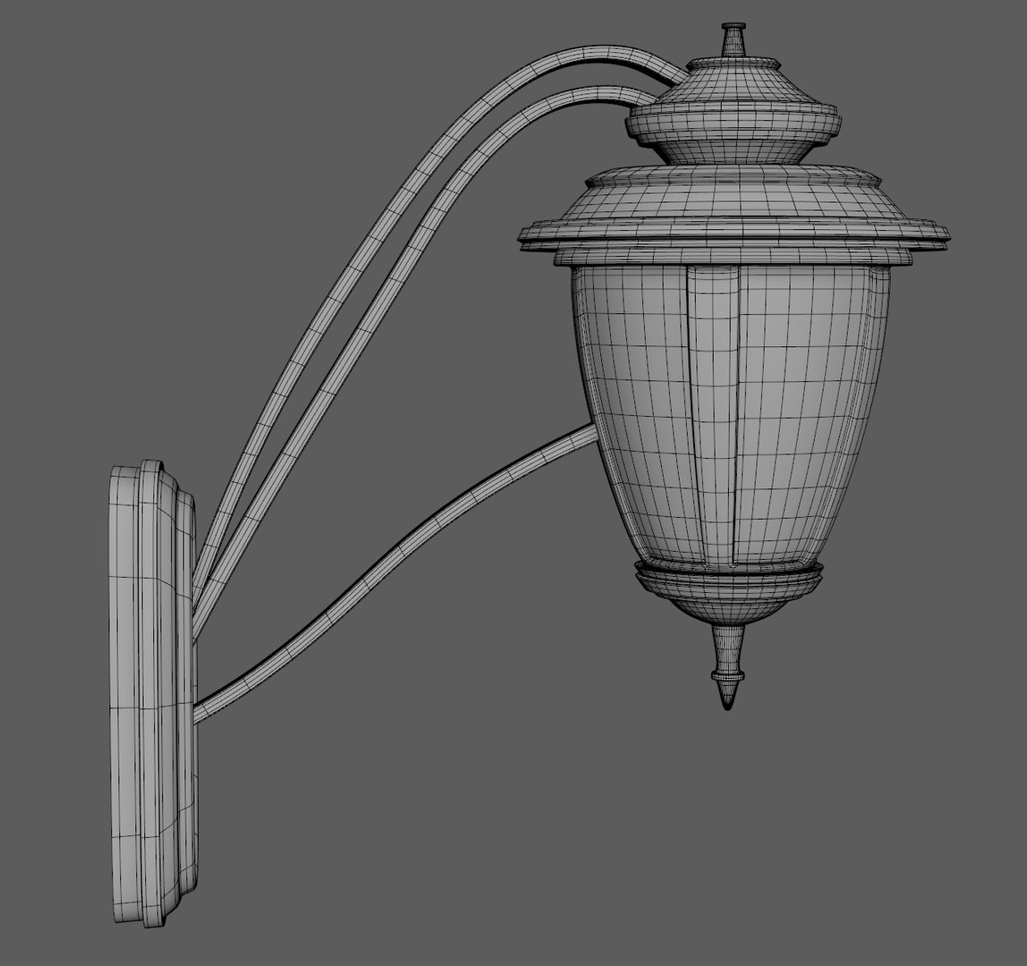Retro lamp wall 3D model - TurboSquid 1404424