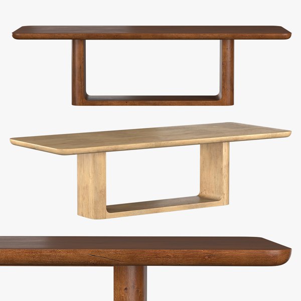 3D BRETON RECTANGULAR EXTENSION DINING TABLE model - TurboSquid 1971977