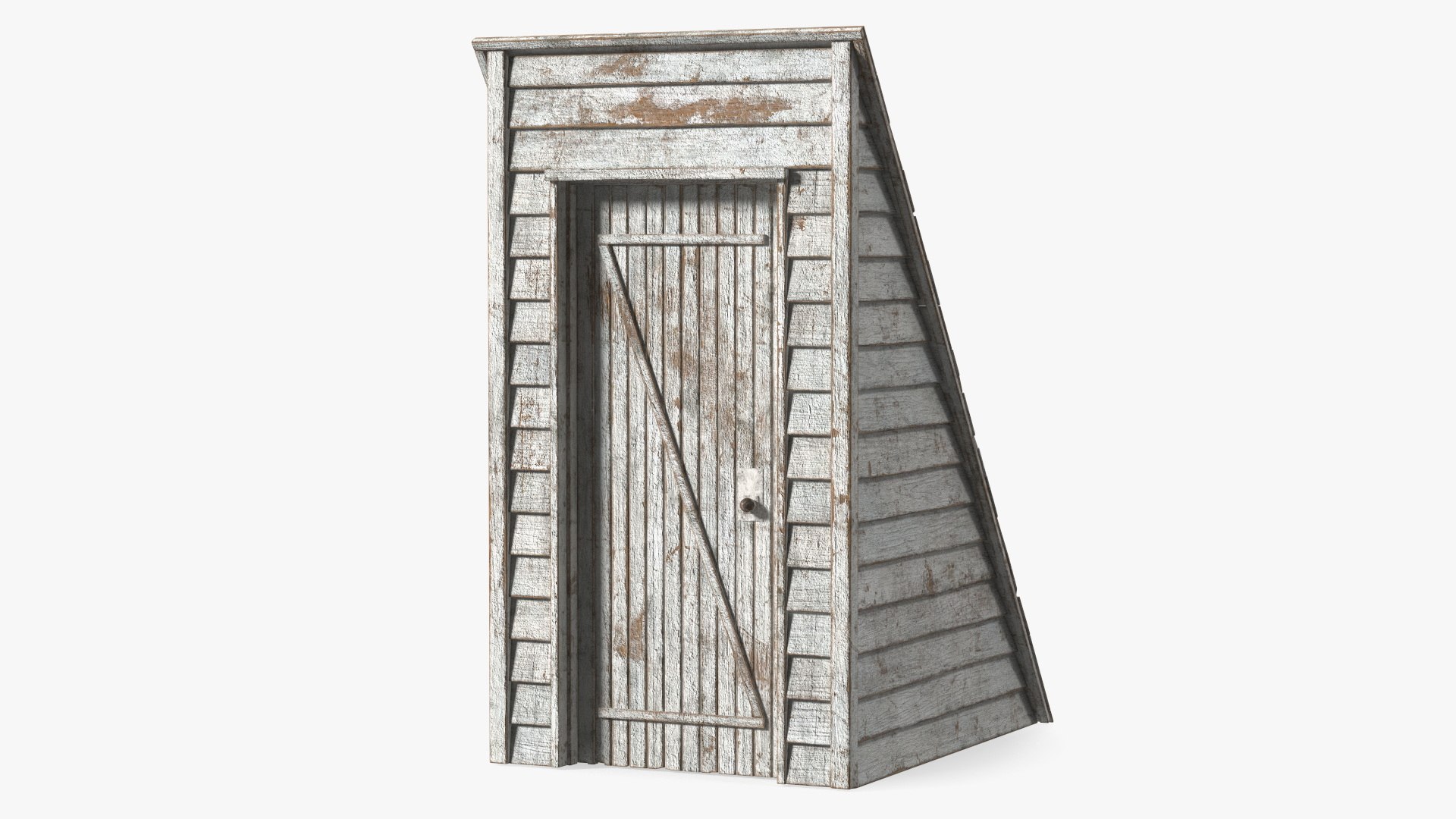 3D Rustic Wooden Rooftop Entrance White - TurboSquid 2207088