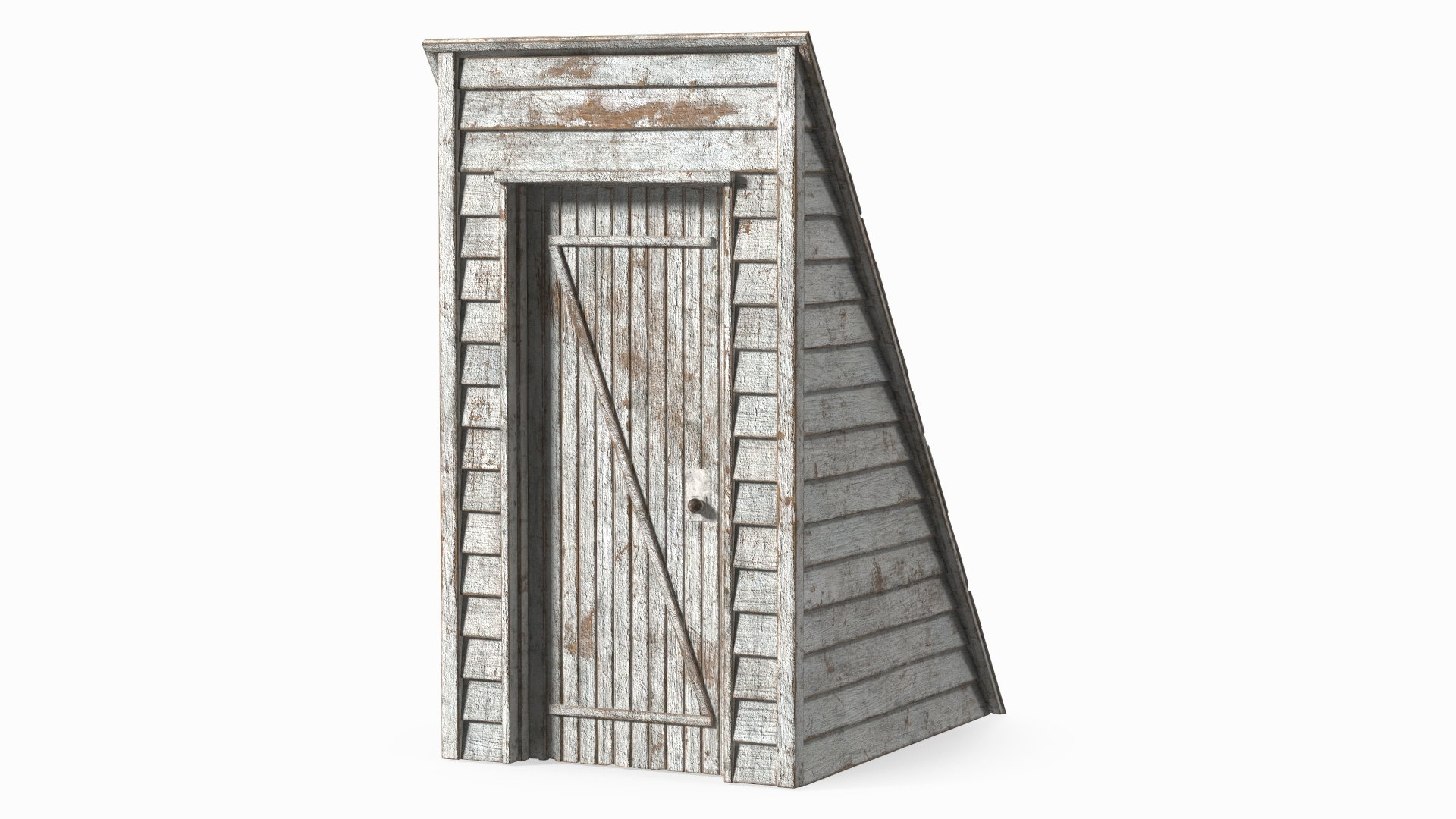 3D Rustic Wooden Rooftop Entrance White - TurboSquid 2207088
