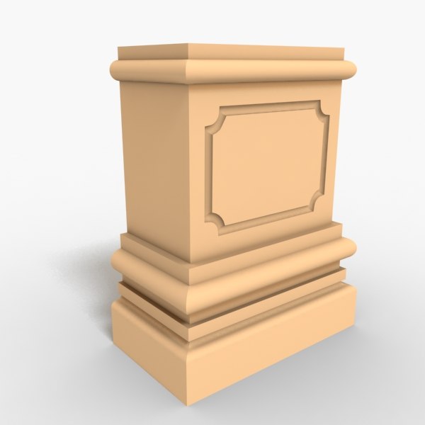 3d model interior plinth block