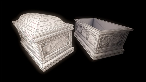 Old mossy stone chest 3D - TurboSquid 1399160